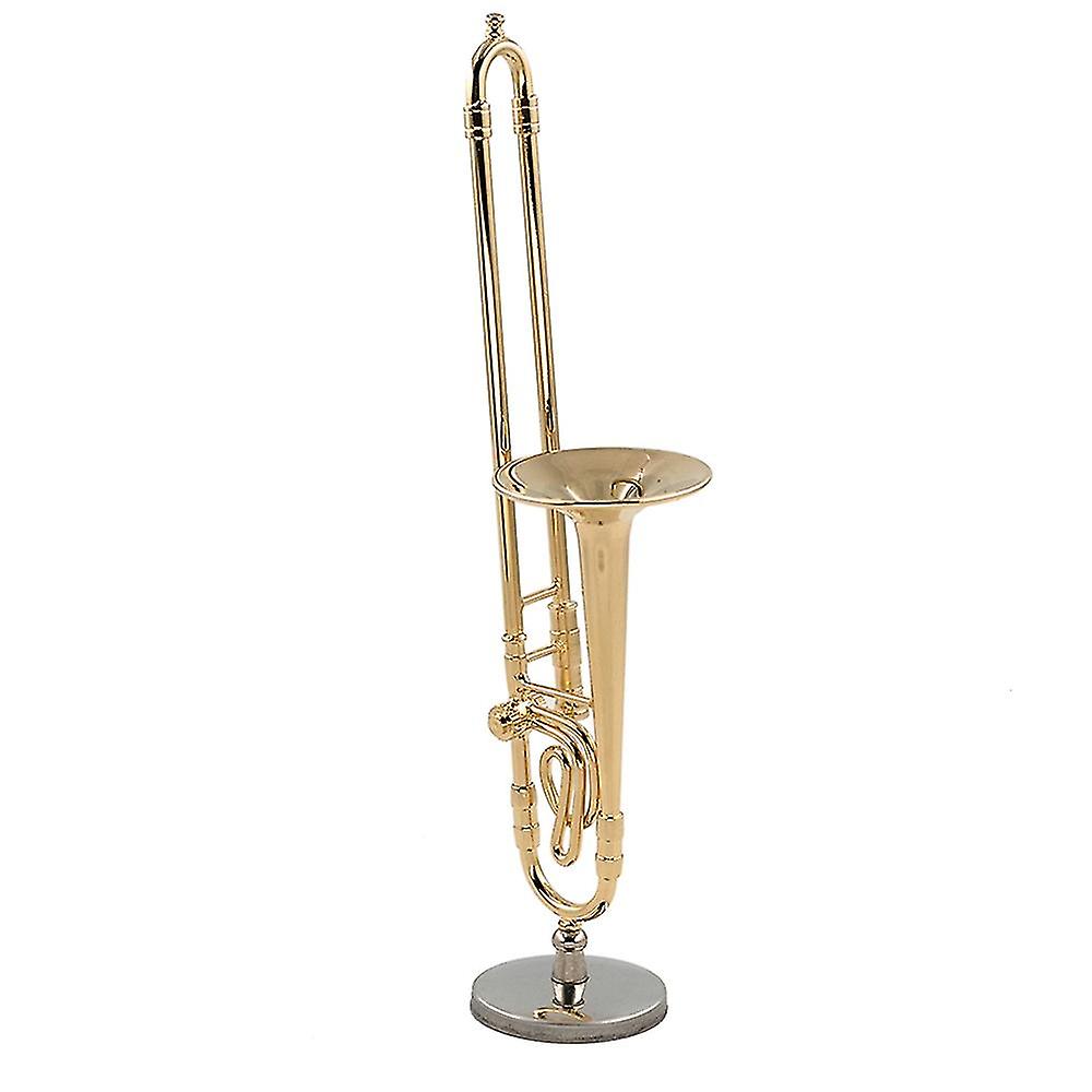 12cm Miniature Pure Copper Trombone Model With Support Mini Musical ...
