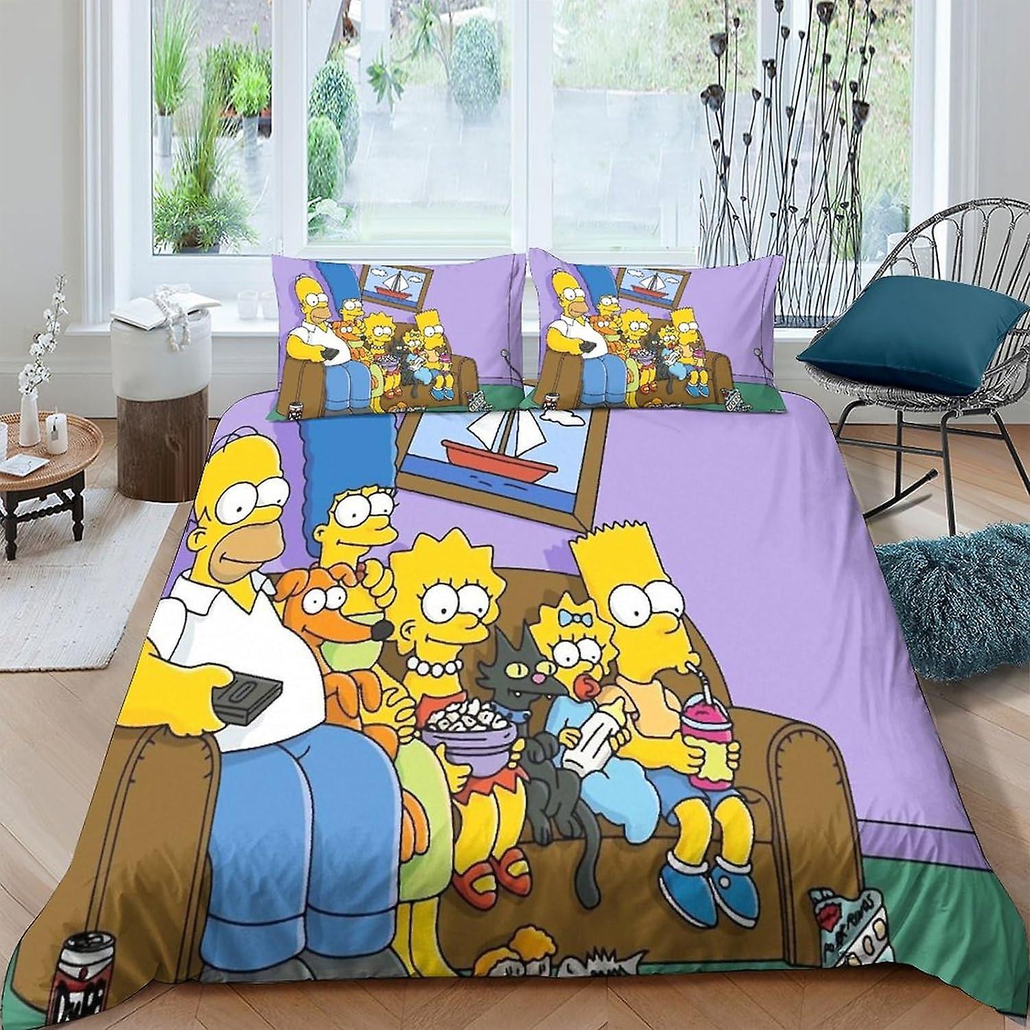 EKENOZ The Simpsons Comforter Cover Bedding Set Quilt Cover Duvet Cover ...