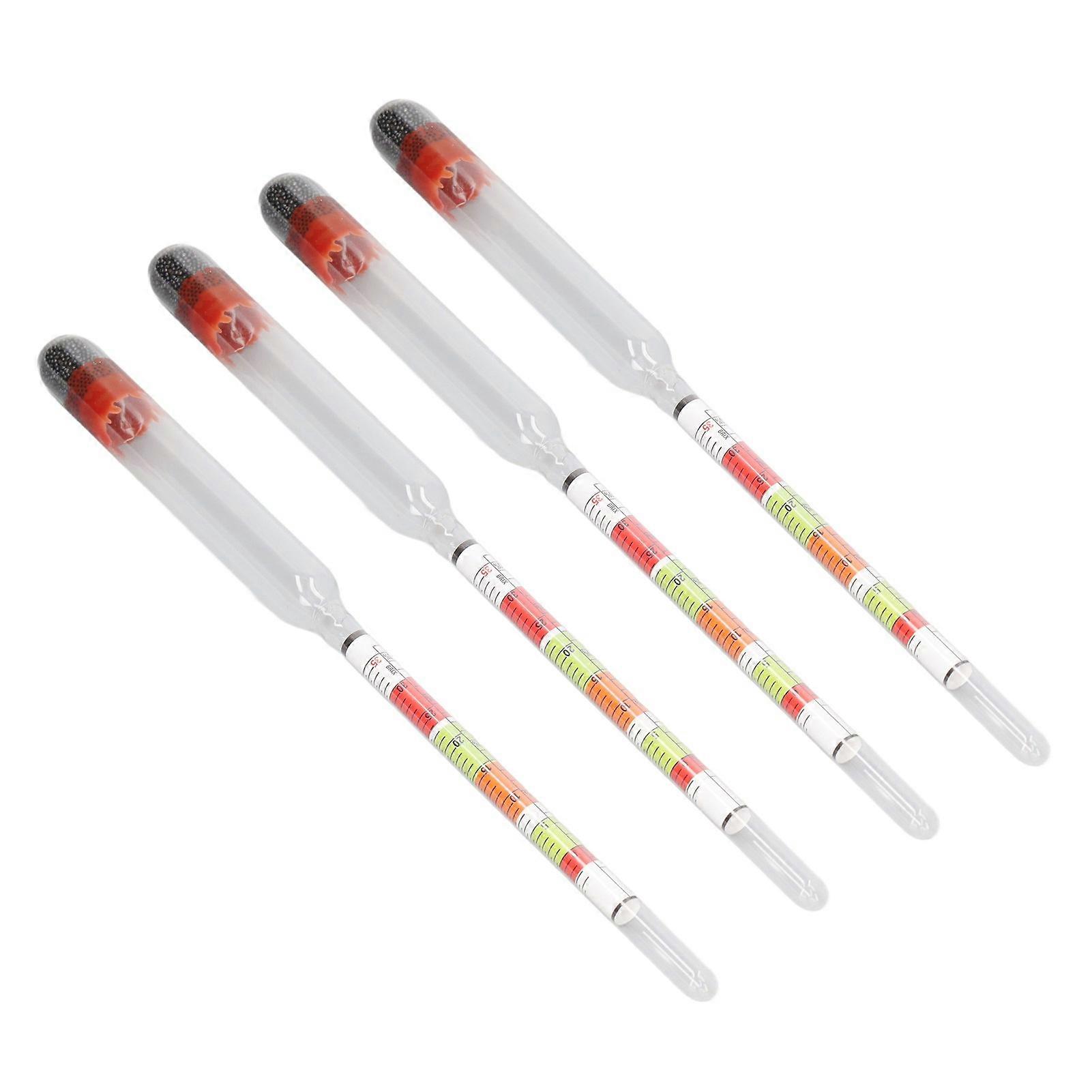 Hydrometer Glass Triple Scale Beer Tester Kit 10Pcs Wine Measuring Tool ...
