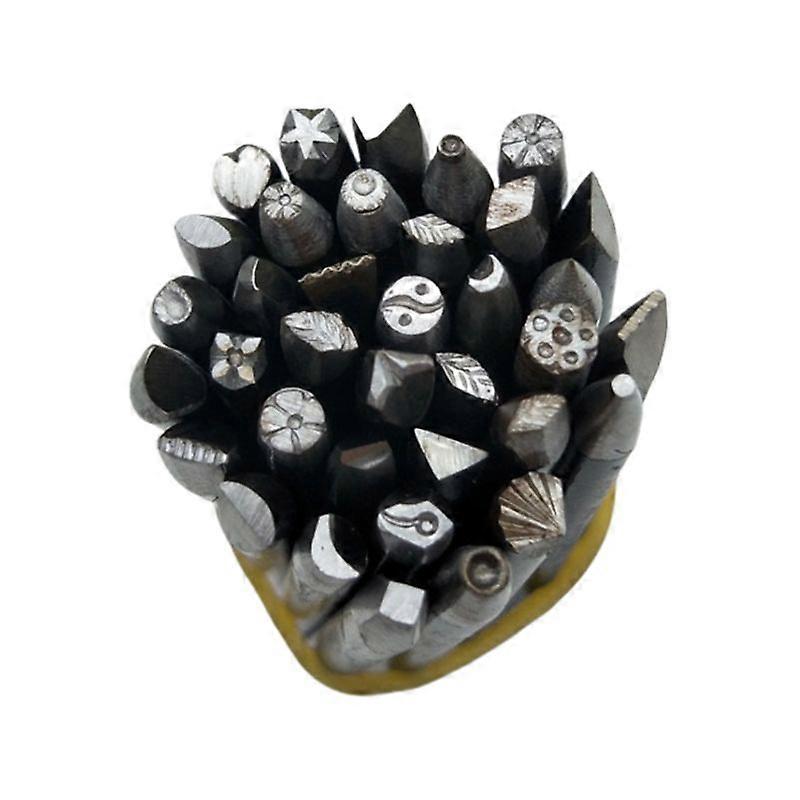 36 Pcs/set Jewelry Stamp Punch Anvil Chisel Equipment for Jewelry ...