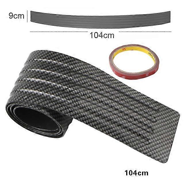 Universal Carbon Fiber Car Trunk Door Guard Strip Auto Sill Plate Protector Rear Bumper Guard ...
