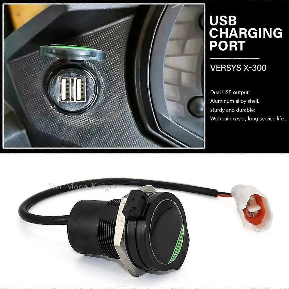 For Kawasaki VERSYS X-300 X300 x 300 12V 30A Dual USB interface Digital ...