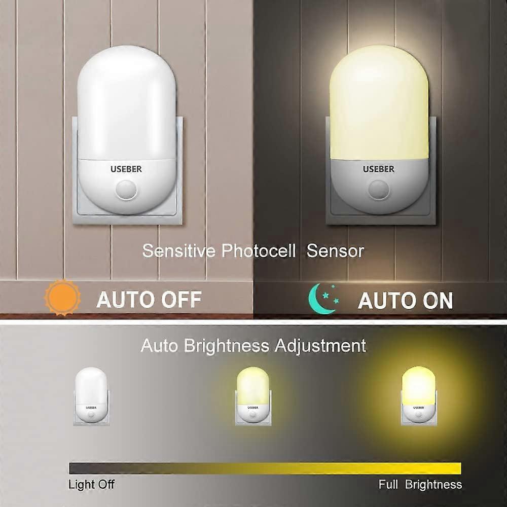 Veilleuse LED, [Lot de 2] Useber Lampe Nuit Automatique Plug-and-Play ...