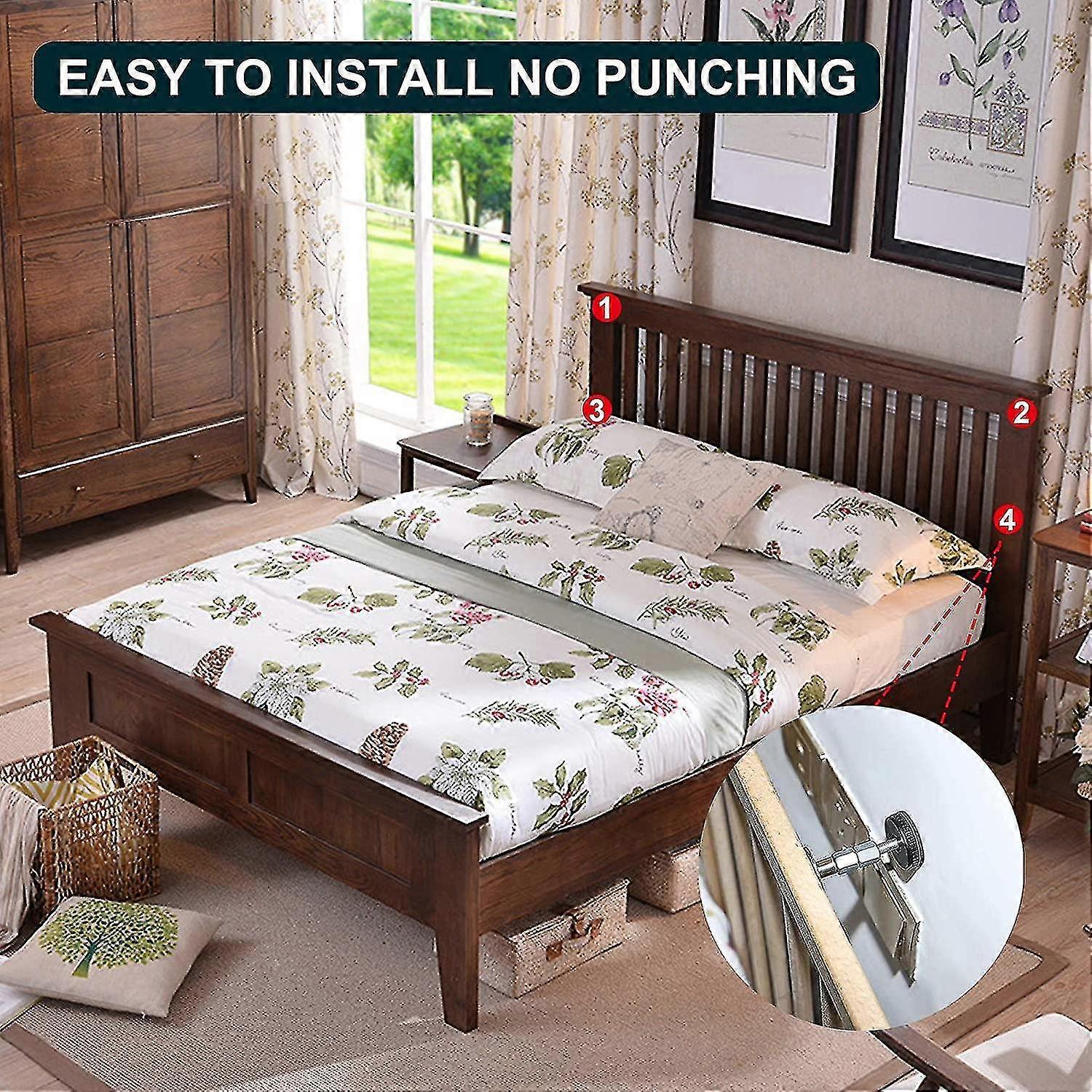 Adjustable Threaded Bed Frame Anti-shake Tool, Headboard Stoppers,4pcs ...