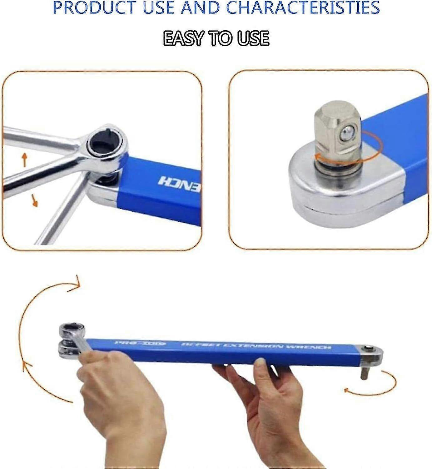 Pro Zero Offset Extension Wrench New Impact Multifunctional Drive ...