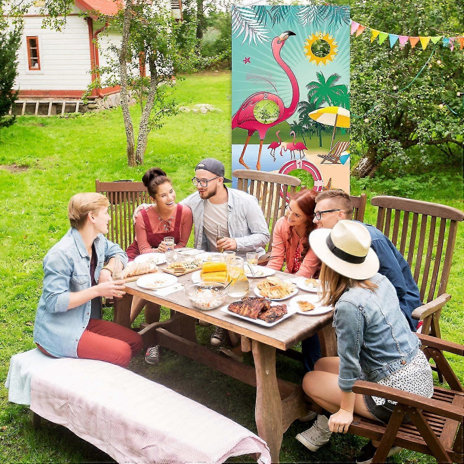 Carnival Clown Toss Game Banner With Bean Bags For Kids And Adults In ...