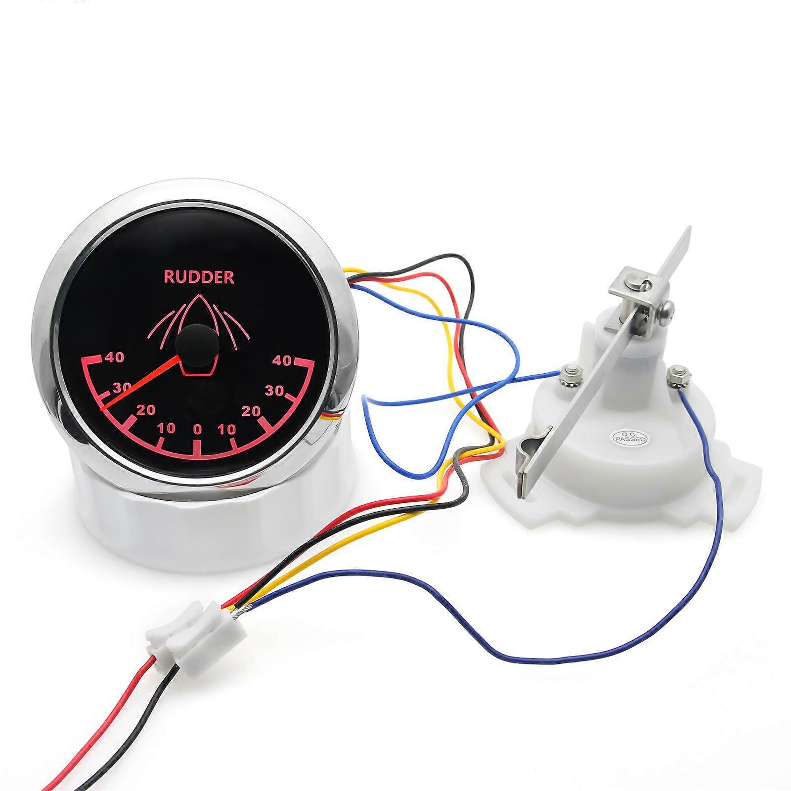 85mm Marine Rudder Angle Gauge Boot Rudder Angle Indicator met Sensor ...
