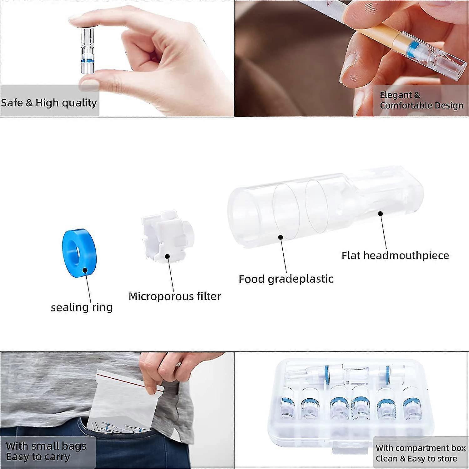 200 Pieces Plastic Disposable Cigarette Filters 9mm Cigarette Filter ...