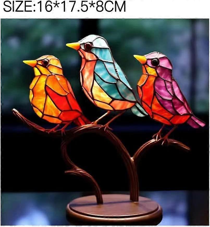 Colorful Birds Ornament UK Tabletop Bird Decoration, Modern Style Metal ...