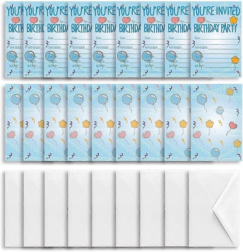 Invitations with Envelopes 30 Sheet Fill-in Party Birthday Theme ...