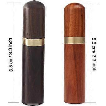 2 PCS Wooden Needle Case with Stitching Needles,Sewing Needles Storage ...