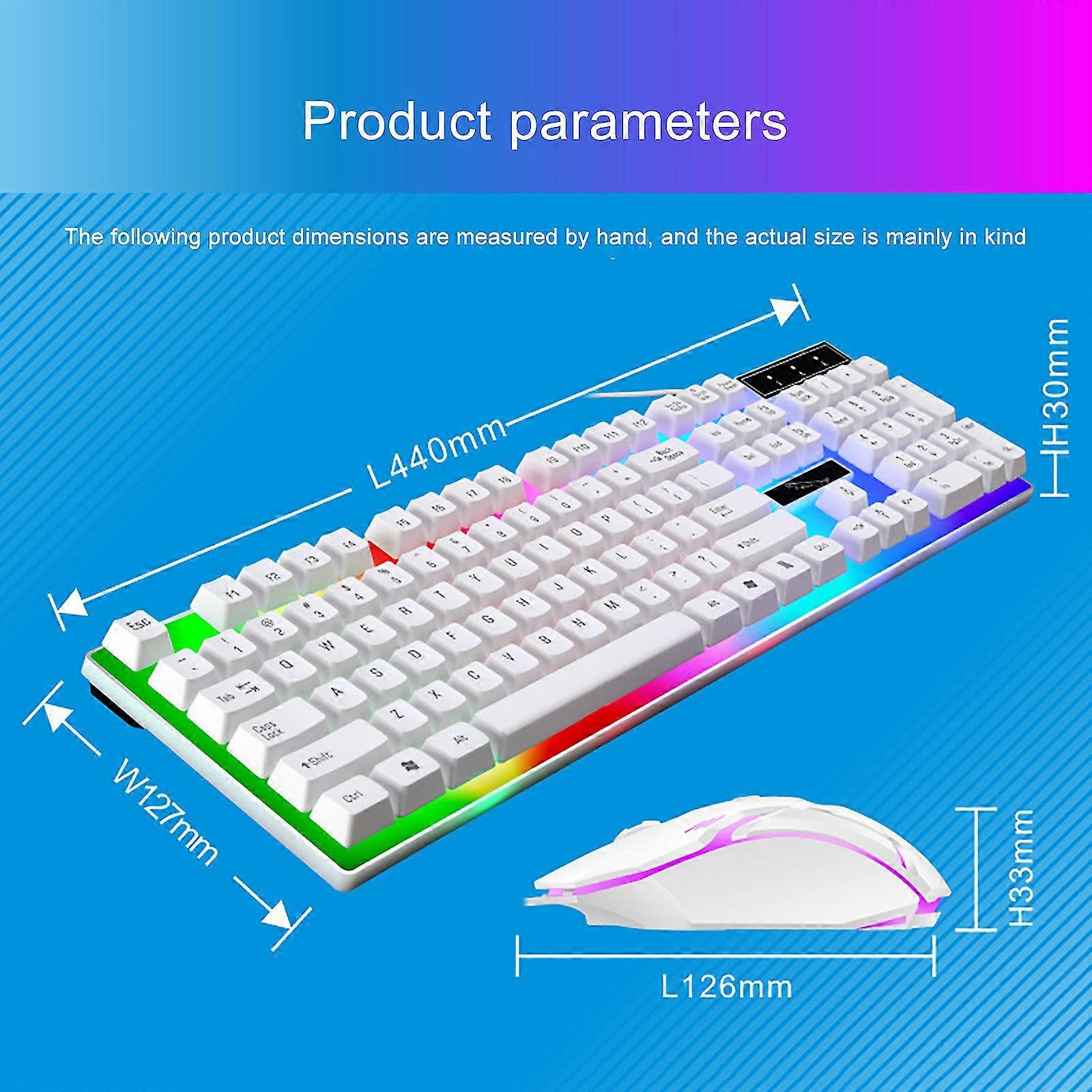 Colorful Led Illuminated Backlit Usb Wired Pc Rainbow Gaming Keyboard ...
