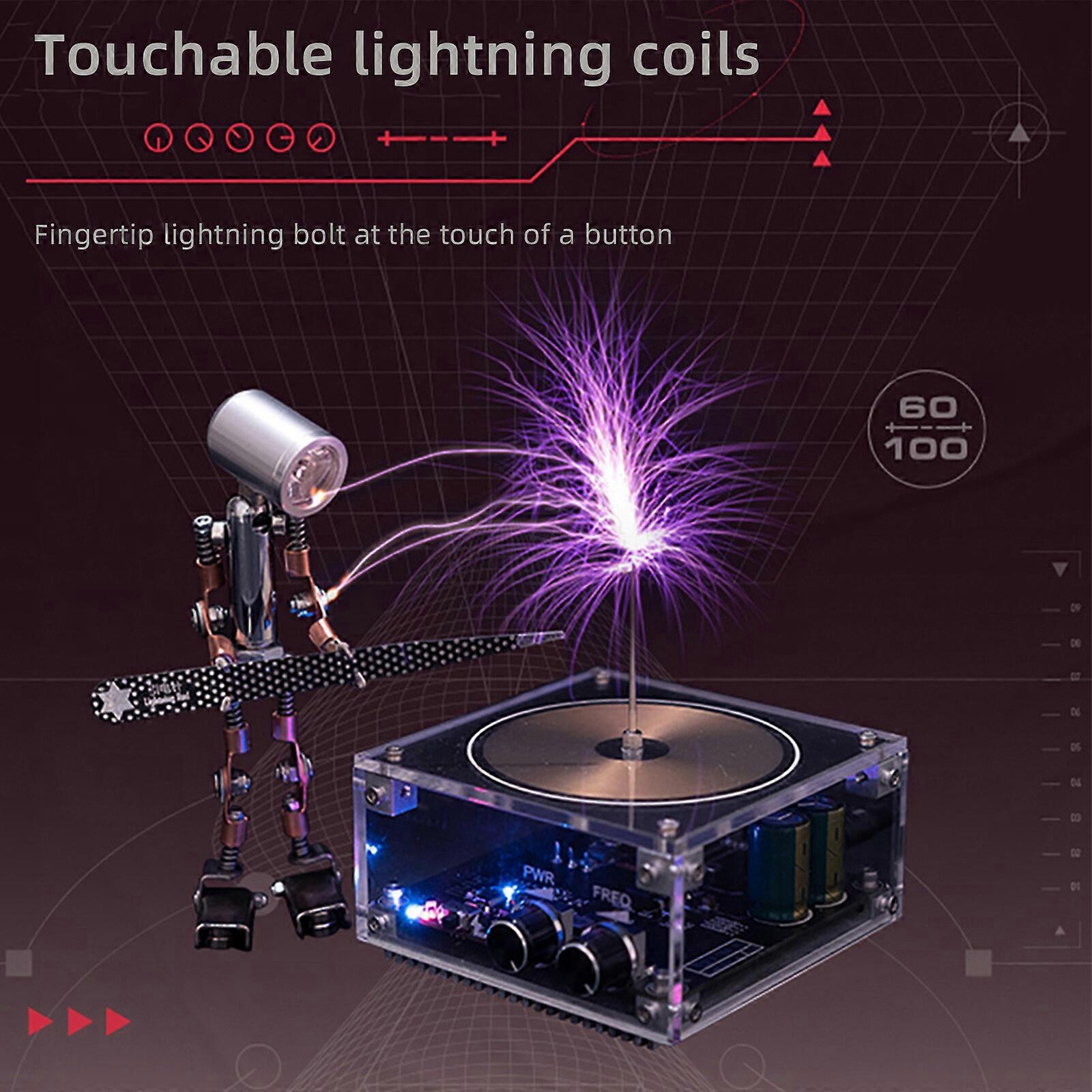 Desktop Toy Tesla Coil with Music, Adjustable Lightnings Length and ...