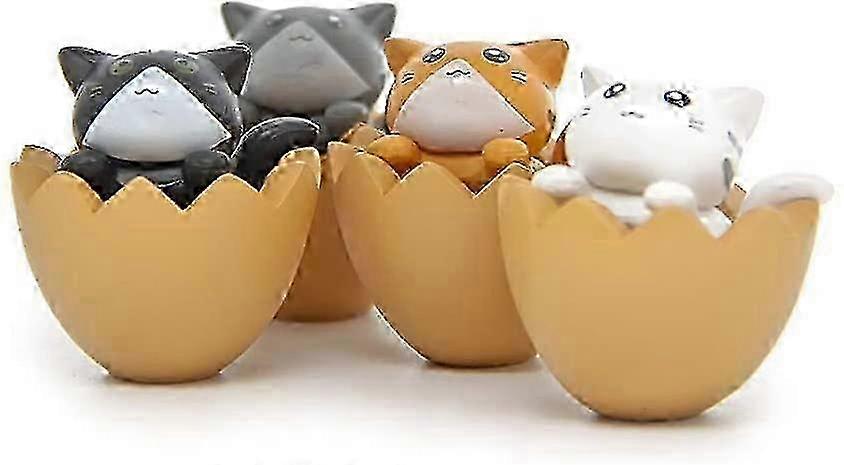 Creative Eggshell Cat Micro-Landscape Garden Beautification Doll ...
