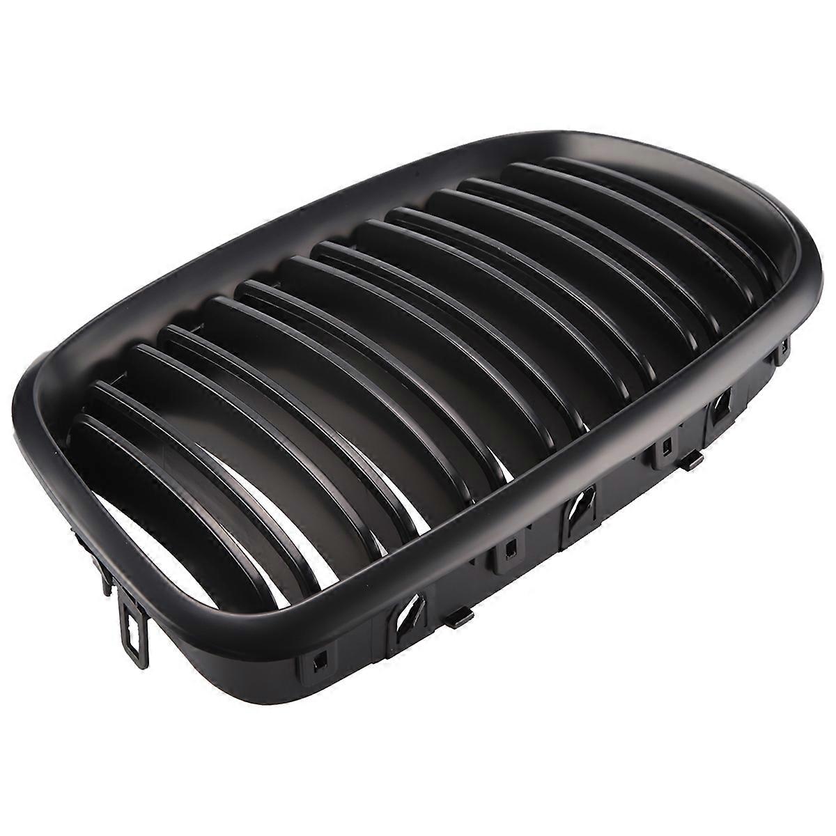 Matte Black Front Bumper Dual Slat Front Kidney Grill Grille For X5 X6 ...