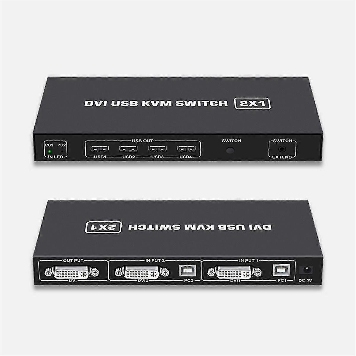DVI KVM Switch USB Keyboard Mouse Print Monitor Switching Screen ...