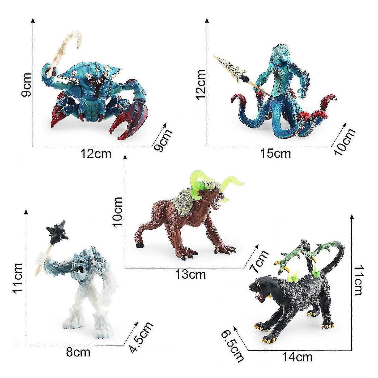 Monsters Figurine Various Water Crab Octopus Ice Demon Cattle Black ...
