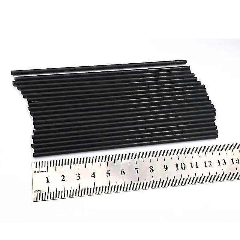 1000Pcs Black Plastic Drinking Straws Disposable Straight Party Straws ...