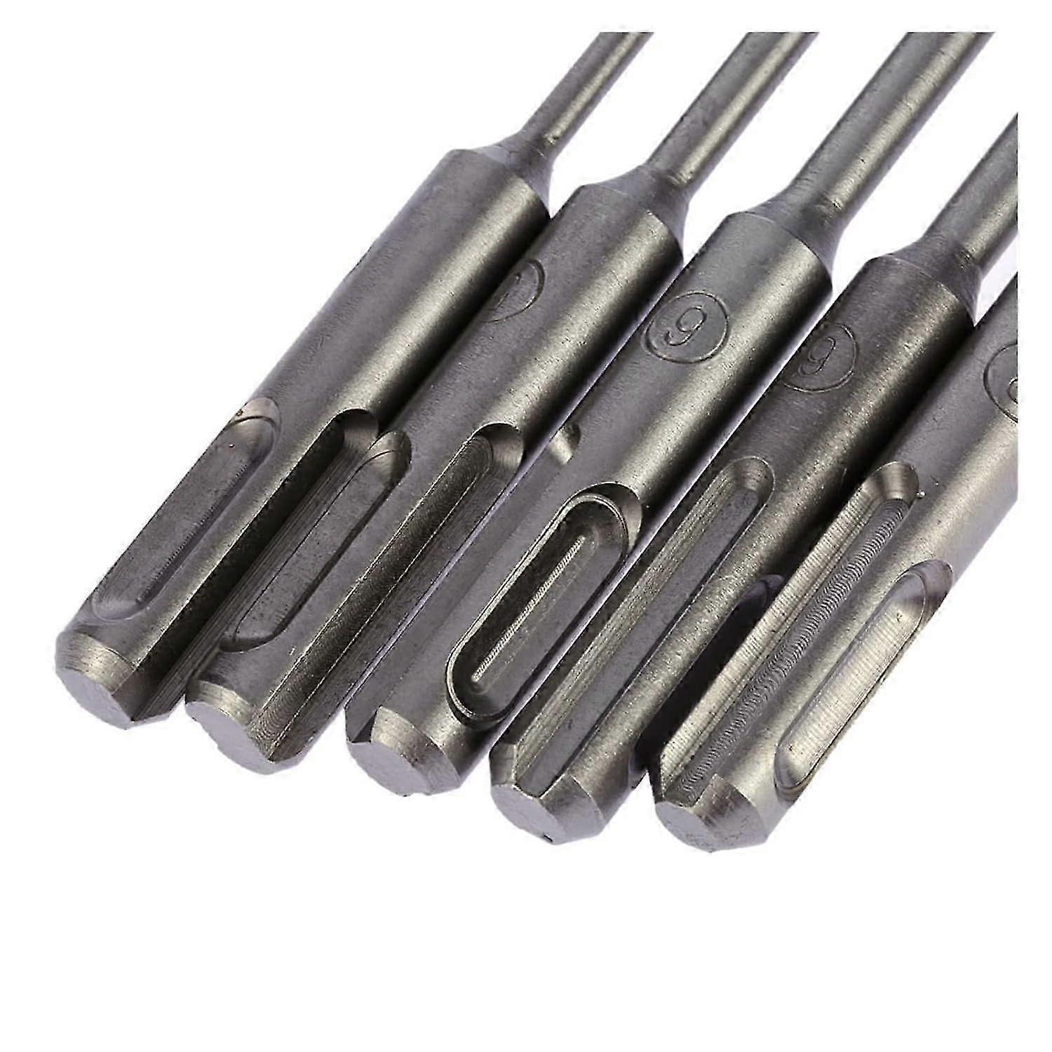 5pcs/Set 2 Pits SDS Shank Hammer Impact Drill Bit 2 Slots Electric ...