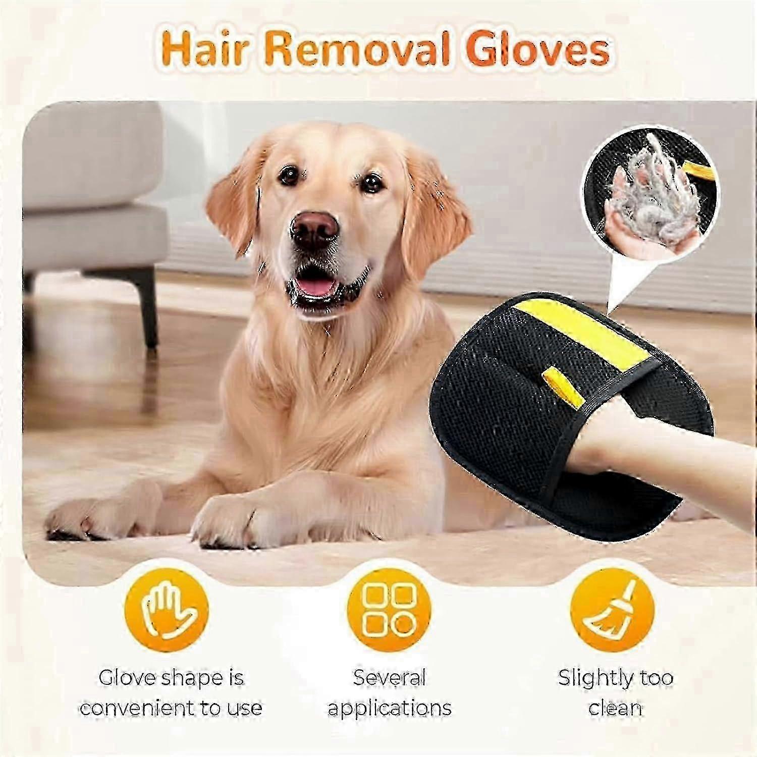 Yomi Pet Hair Remover Gloves - Reusable Electrostatic Cat & Dog Fur ...