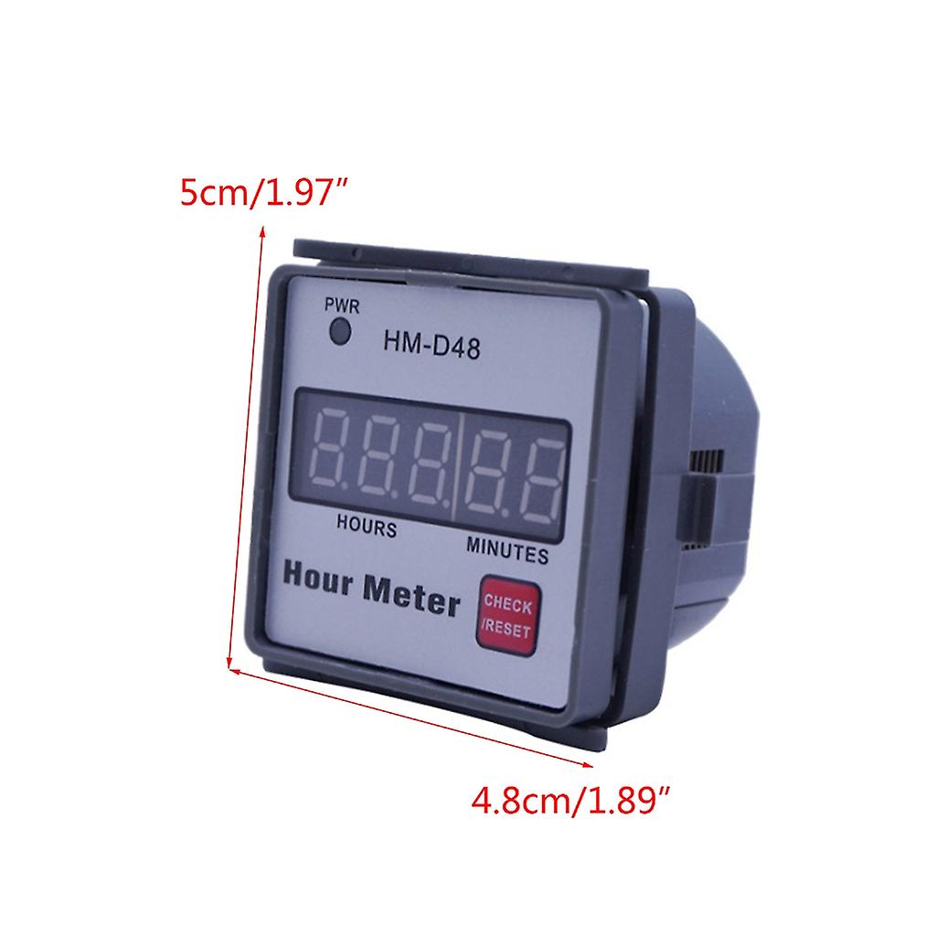 Digital Hourmeter 0999.99h Timer Ac 220v For Farm Tractor Hour Meter Gauge | Fruugo UK