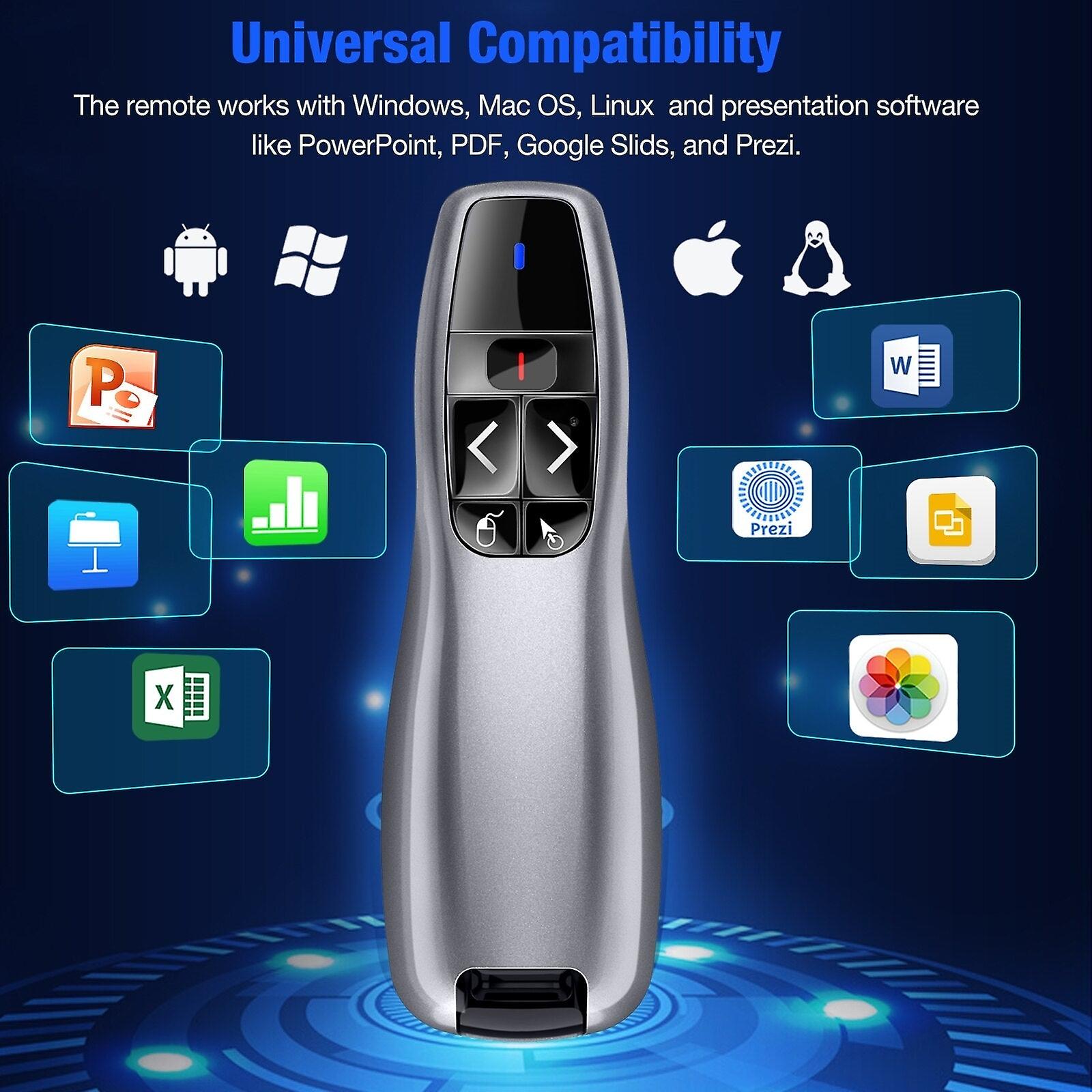 Wireless Presenter With Air Mouse Function Remote Control Red Light ...