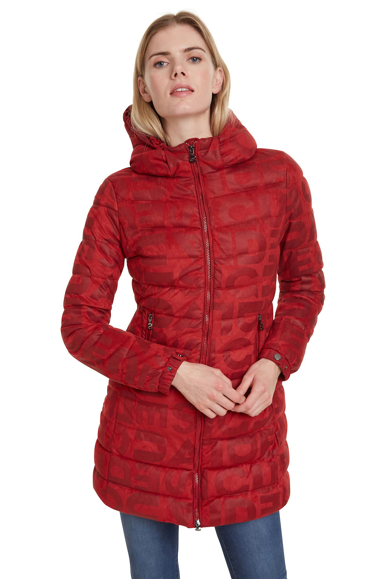 Desigual Women's Padded Letras Logo Print Coat | Fruugo DE