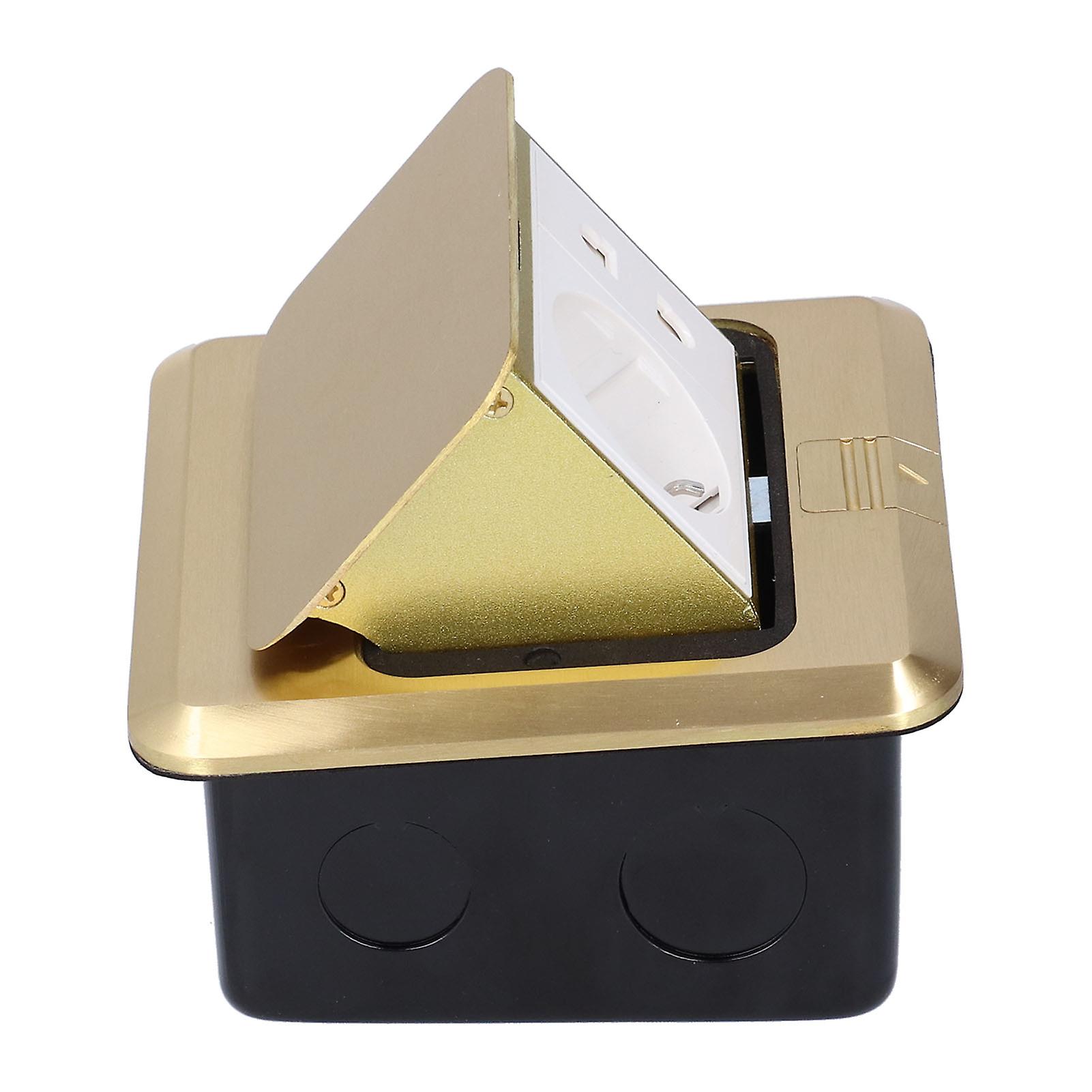 Popup Floor Socket: Waterproof Brass Electrical Outlet 16A with 2-Port ...