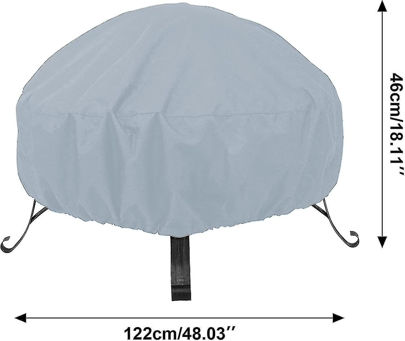 Round Fire Pit Cover, Waterproof Reusable Fire Pit Cover Tarp Fire Pit ...