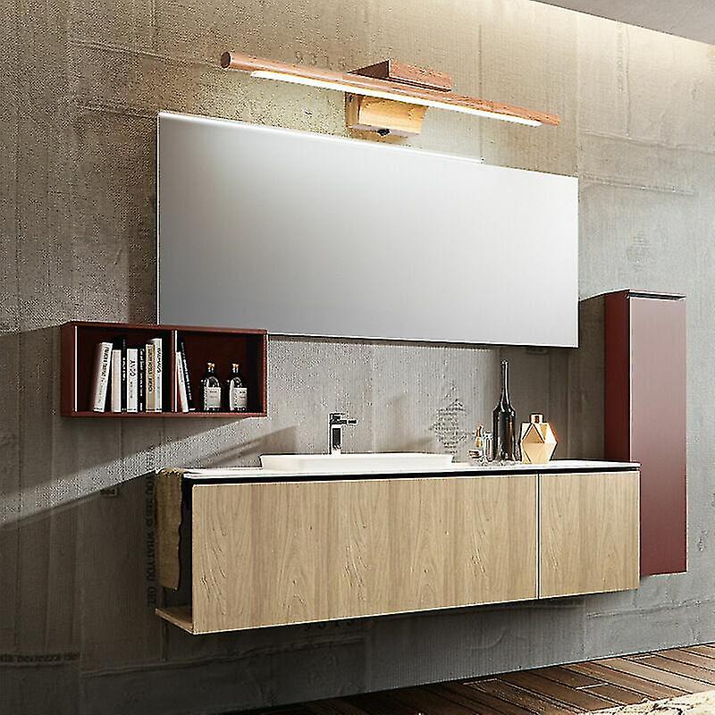 Bathroom Mirror Lamp Wood With Switch Modern LED Indoor Wall Light IP44 ...