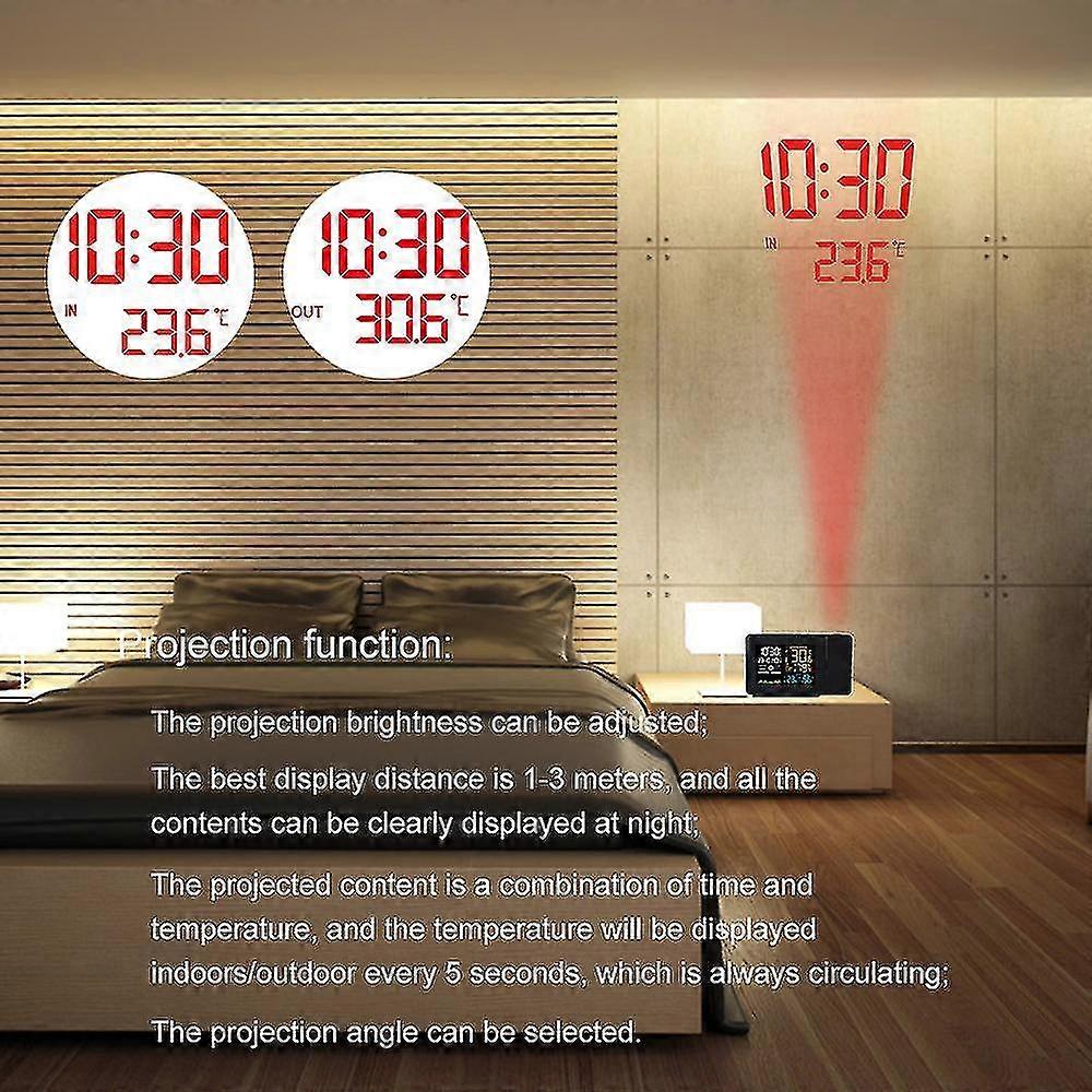 Fj3391 Multi-functional Weather Station Alarm Clock Weather Forecast ...