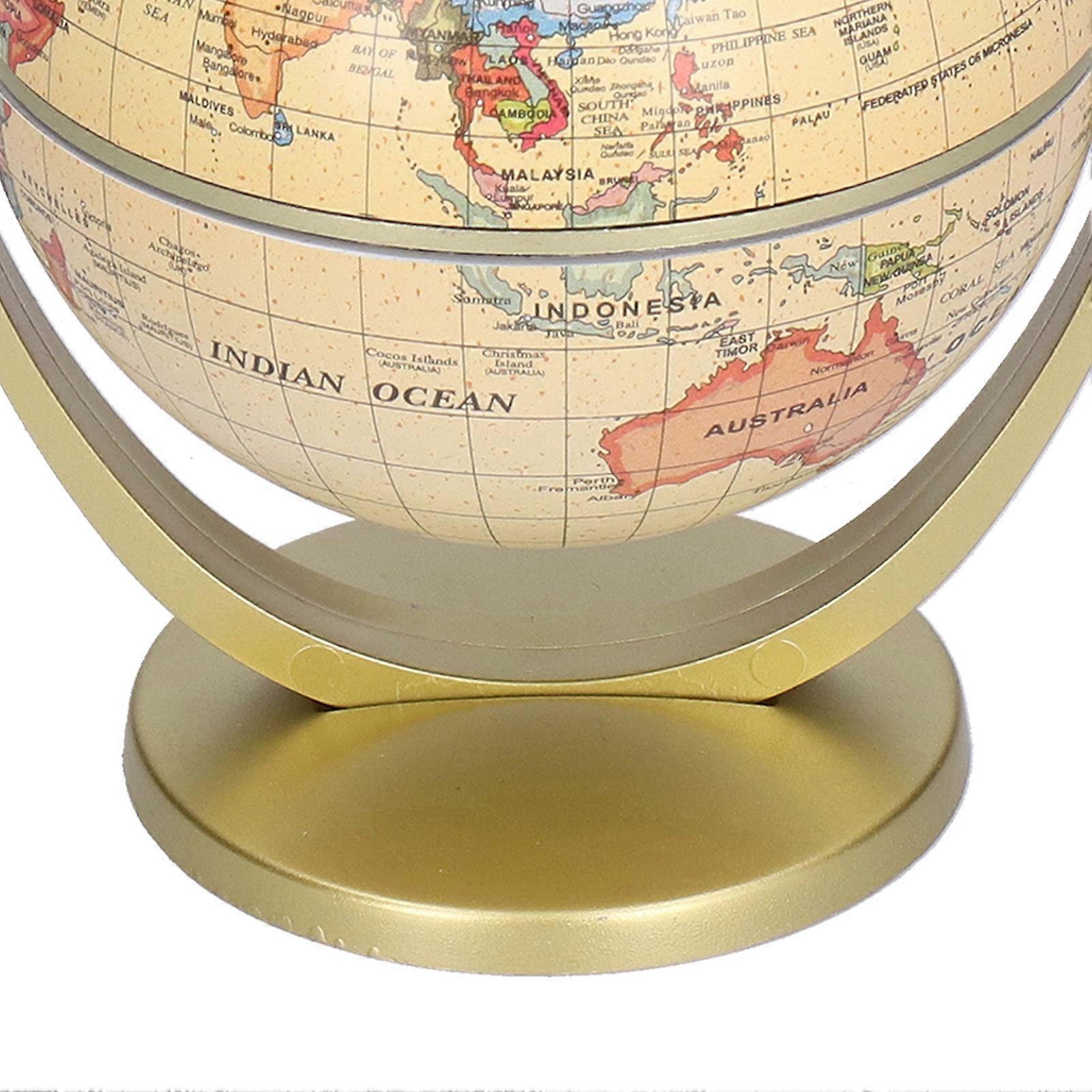 Mini World Map Globe English Edition Desktop Rotating Earth Geography ...