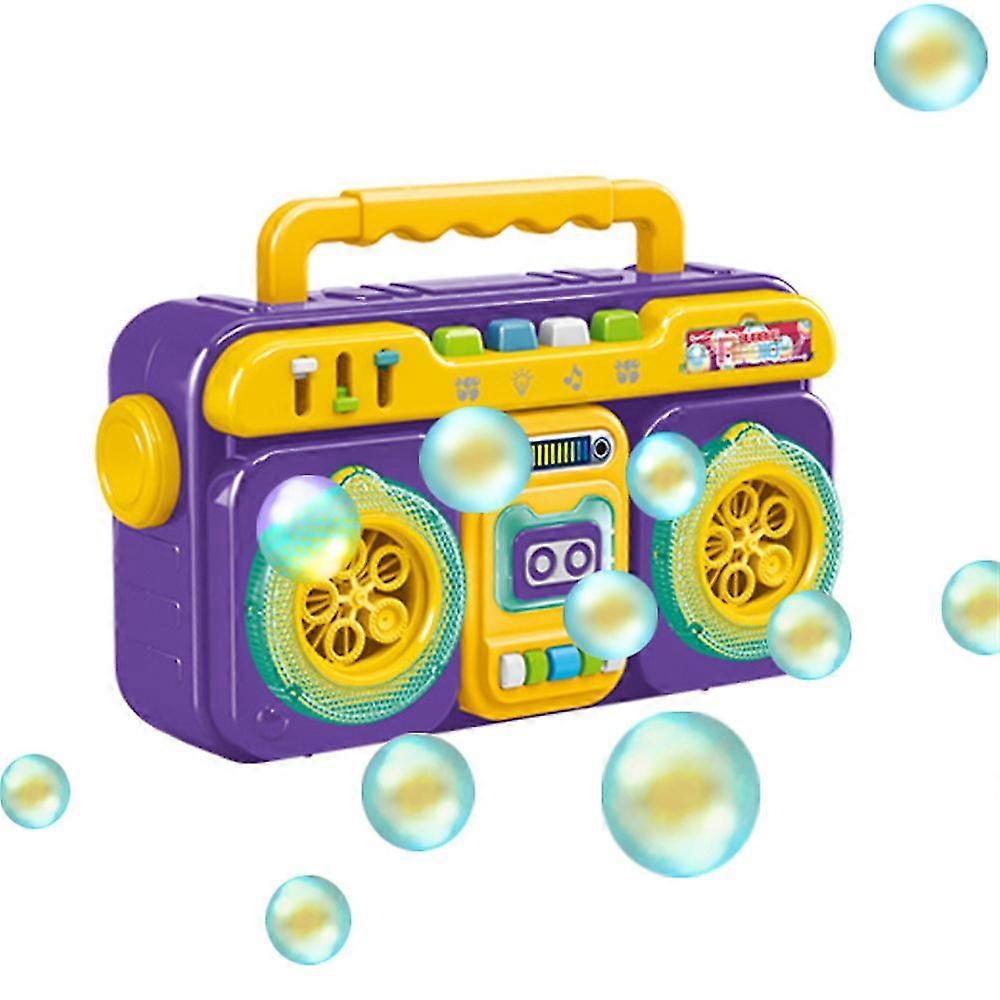 Bubble Machine With Light & Music Vintage Tape-recorder Shaped Bubble ...