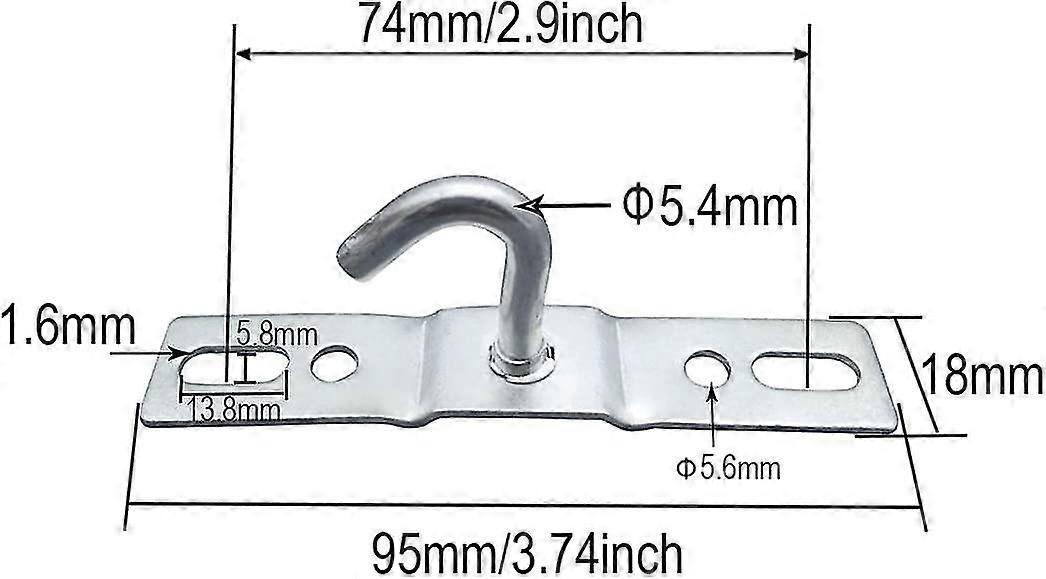 6 Pieces Ceiling Hook 95mm Ceiling Light Base Plate Ceiling Chandelier ...