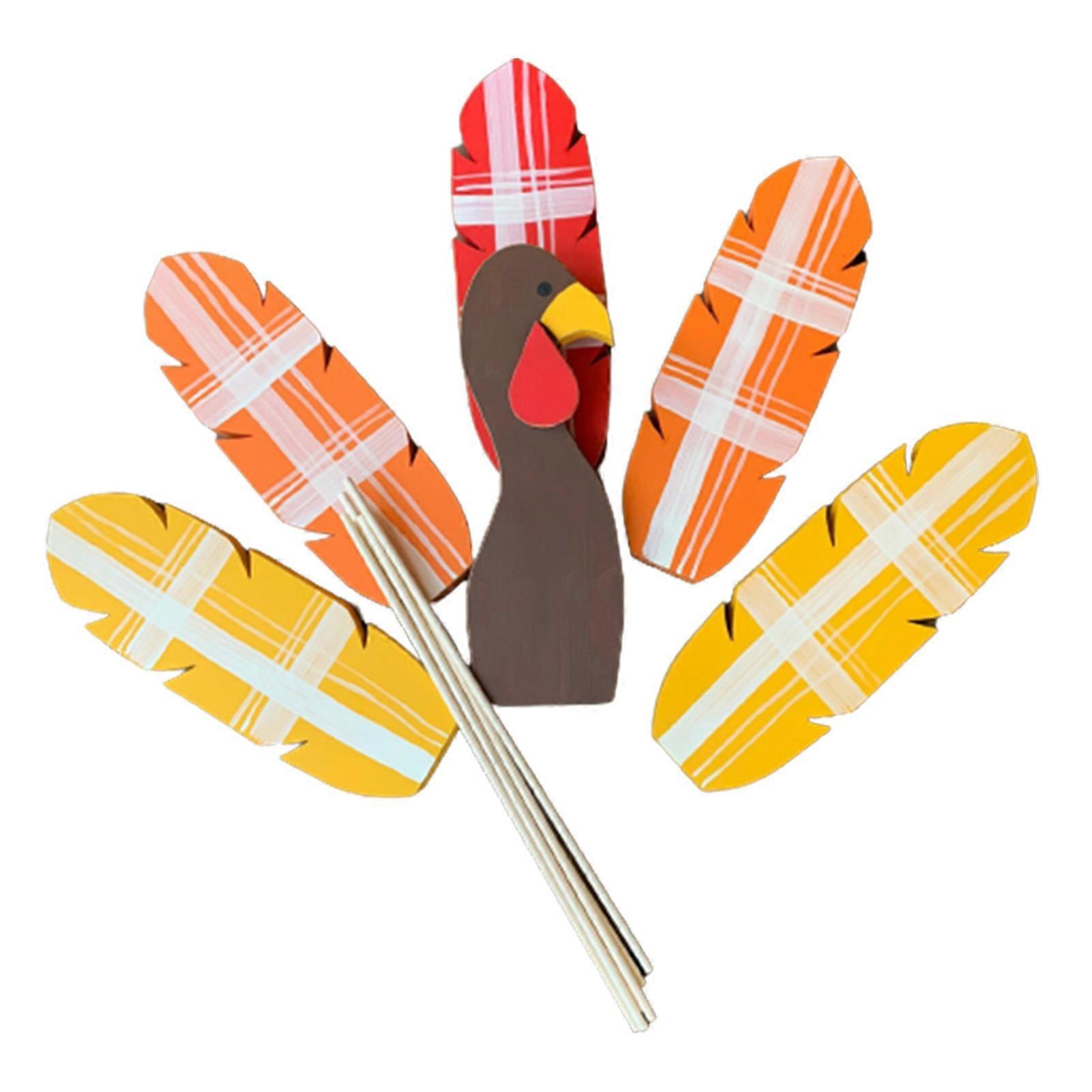 Turkey Shape Flower Pot Stake Thanksgiving Theme Planter Decor for ...