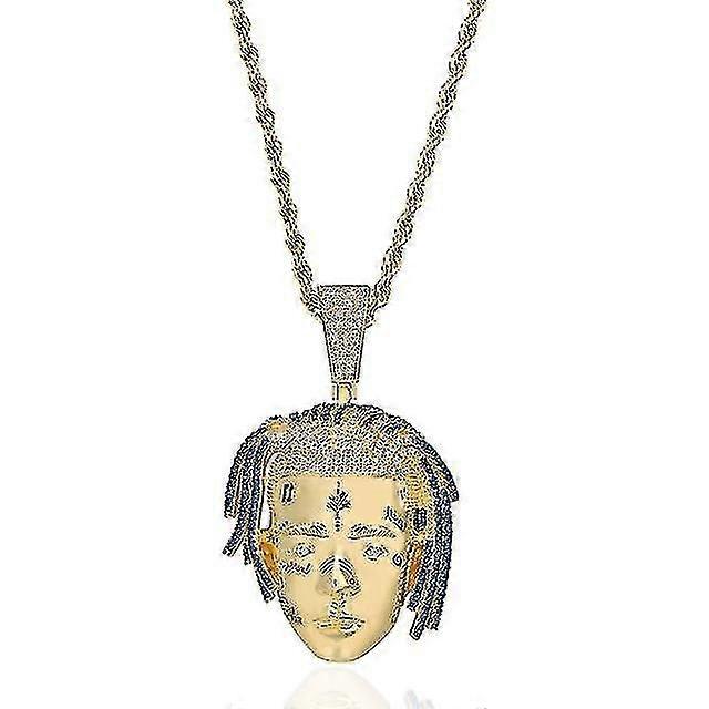 Hip-hop Rap Rapper Xxxtentacion Necklace Pendant With Rope Chain Bling ...