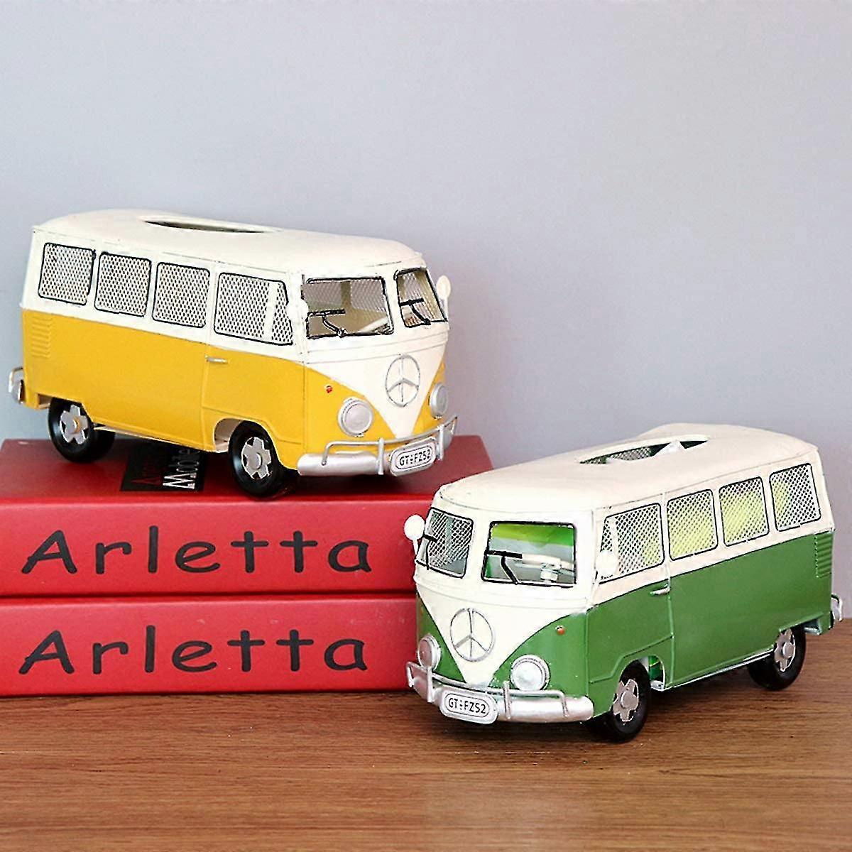 Retro Bus Wrought Iron Tissue Box Creative Industrial Style Home Living ...