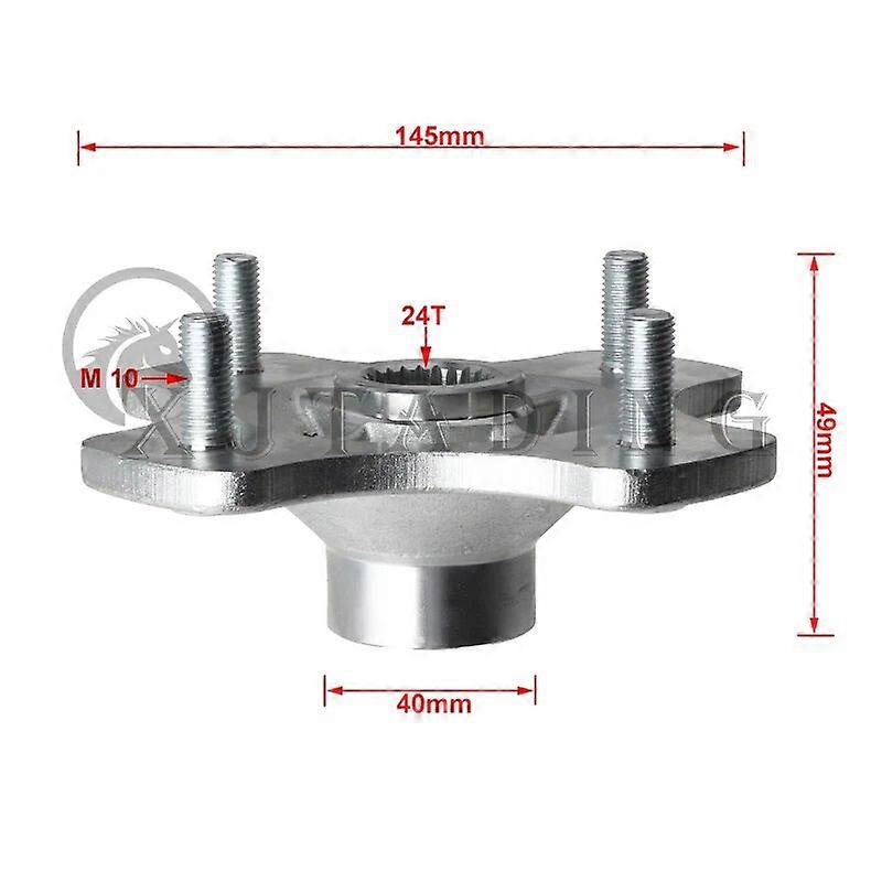 M10*4 Studs 110mm 24T Rear Axle Wheel Hub Fit For 150cc 200cc 250cc ...