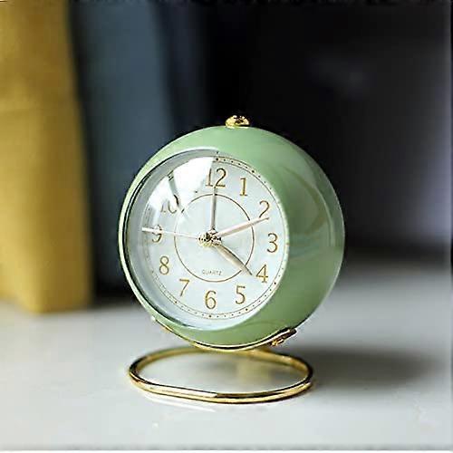 Small Desk Clocks for Shelf Bedroom Office, Table Alarm Clocks, Gold ...
