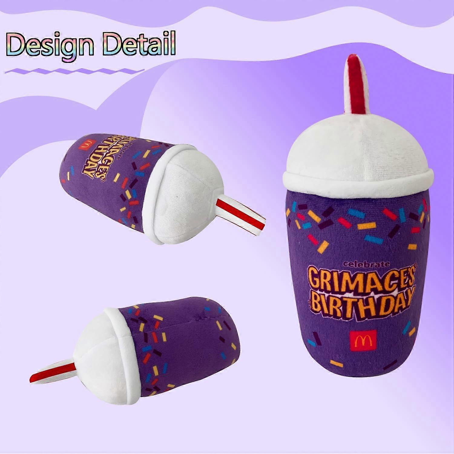 Grimace Plush,Grimace Shake Yellow Hat Plush Toy,Stuffed Animal Toy ...