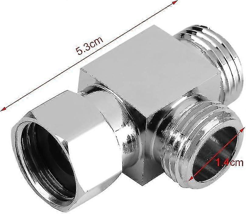 Shower Tee Adapter 3 Way Diverter G1/2" Hose Tee Adapter Tee Adapter ...