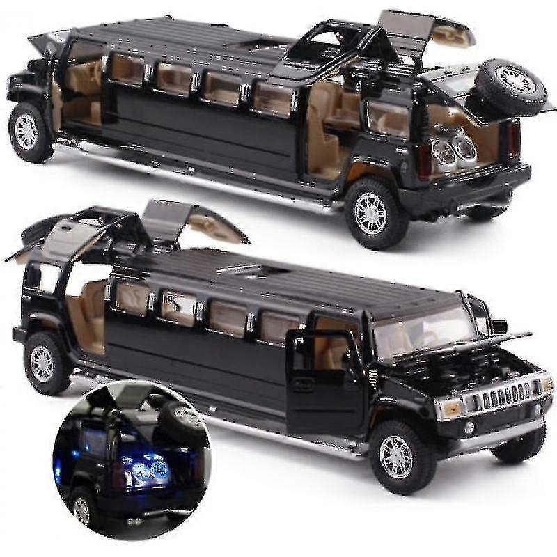 High Simulation 1:32 Alloy Hummer Limousine Metal Diecast Car Model ...