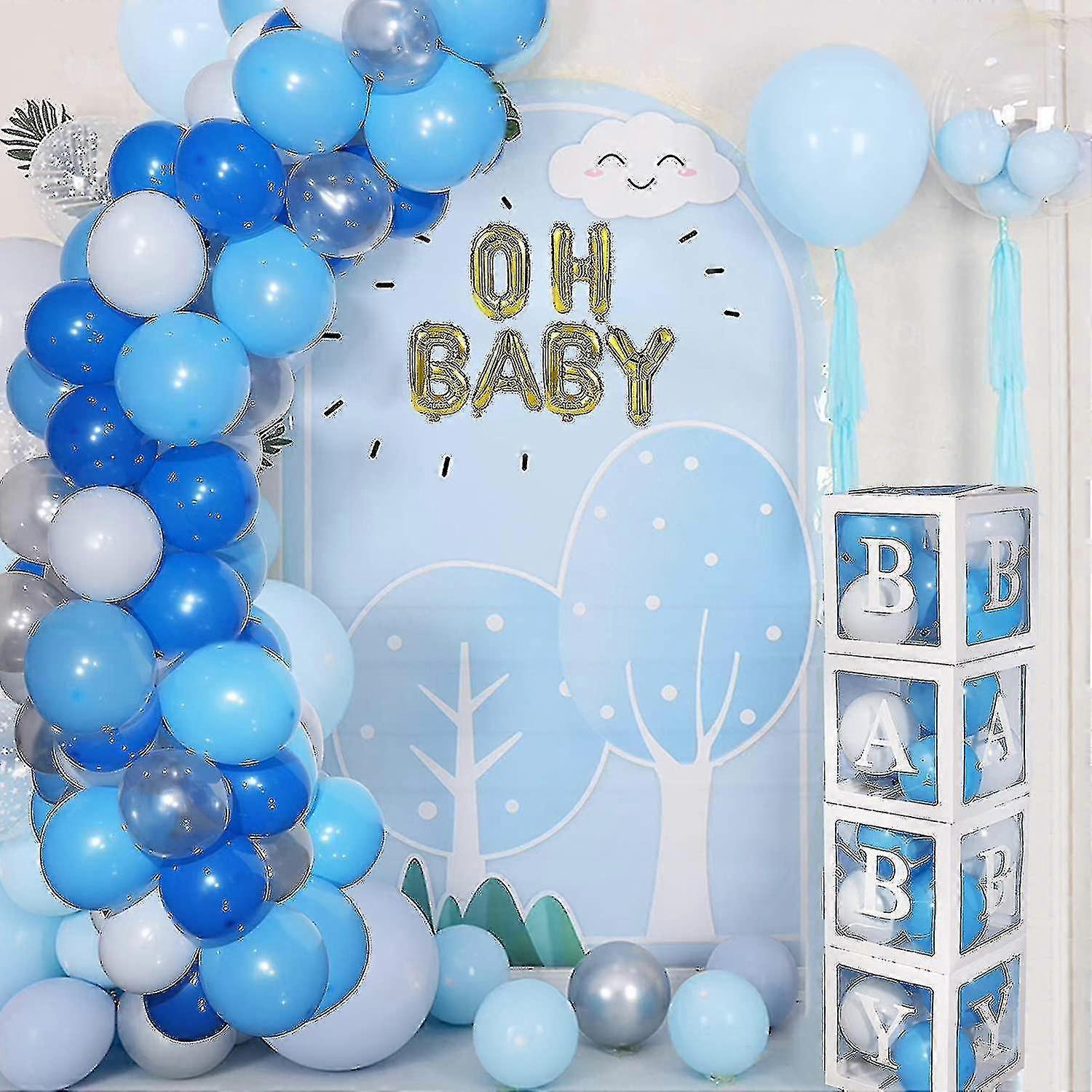 141 Pcs Baby Shower Boxes Party Decorations Individual Baby Blocks ...