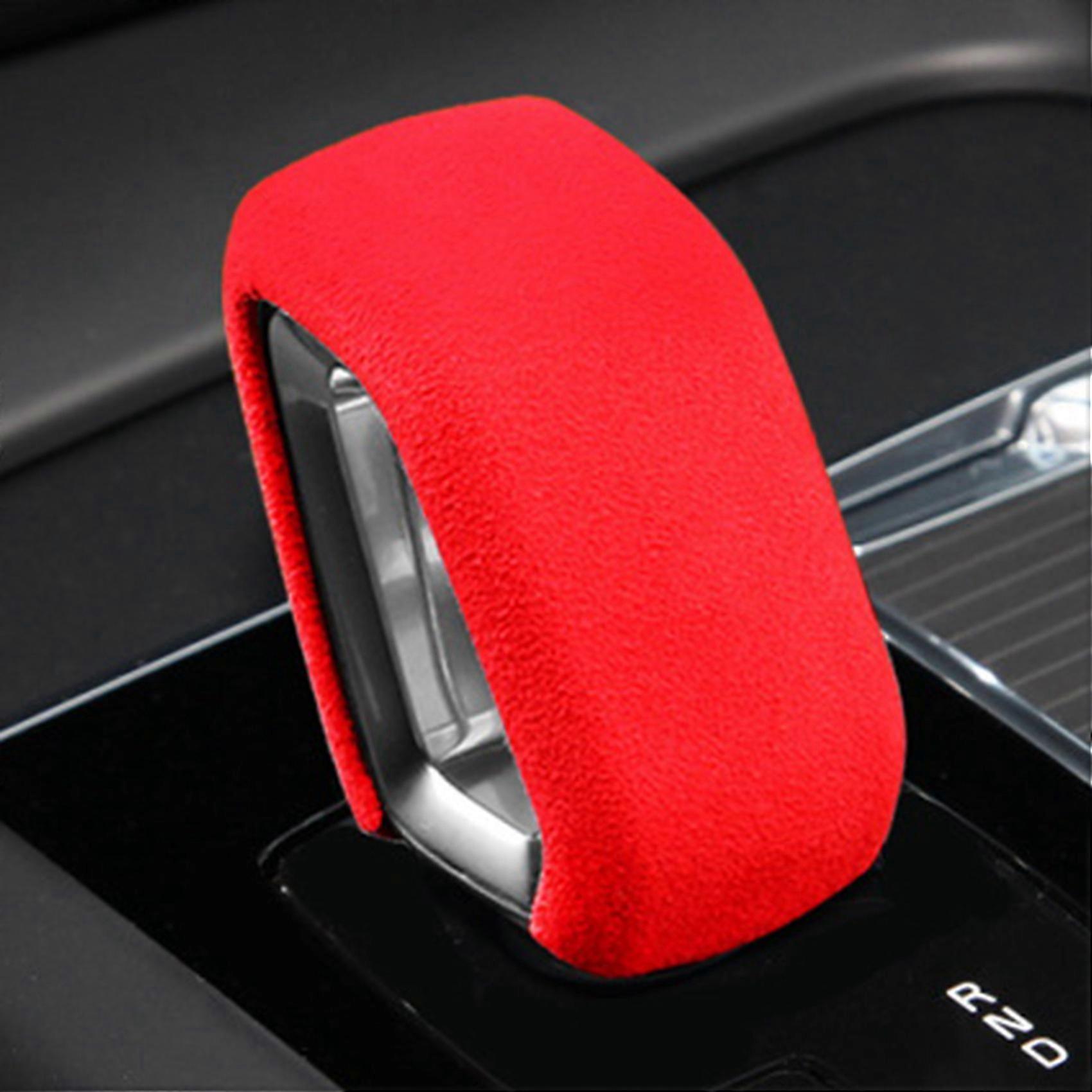 Suede Gear Shift Knob Trim Cover Center Console Shift Sticker for Volvo ...
