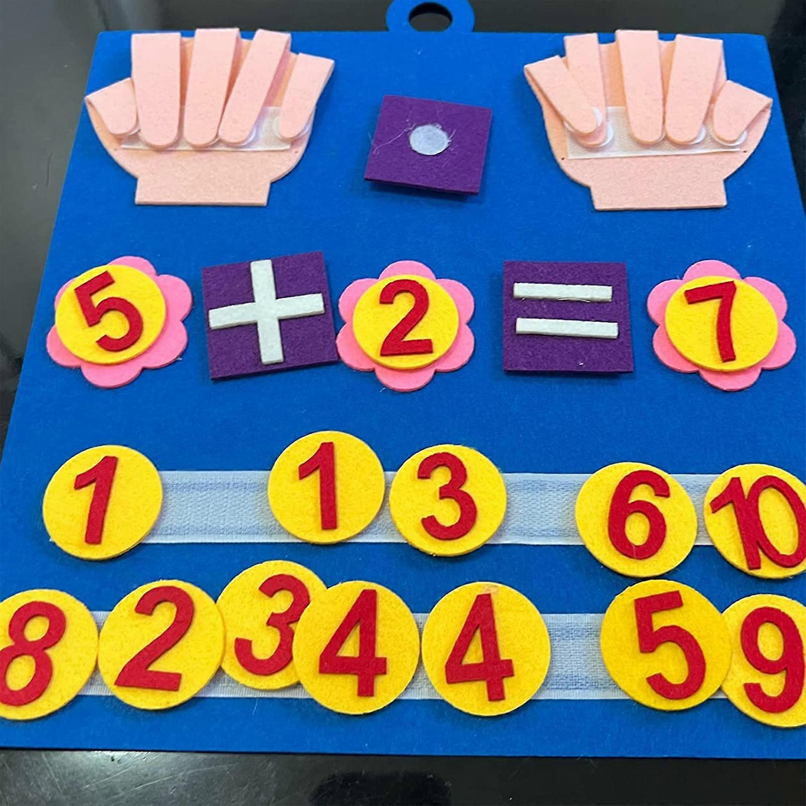 2023 New Upgrade Felt Board Finger Numbers Counting Toy Teaching Aids ...