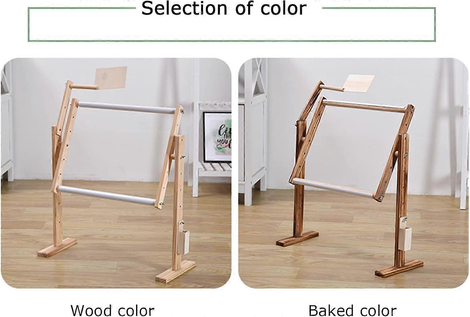 Adjustable Cross Stitch Frame Stand, Needlework Table Pine Wood ...