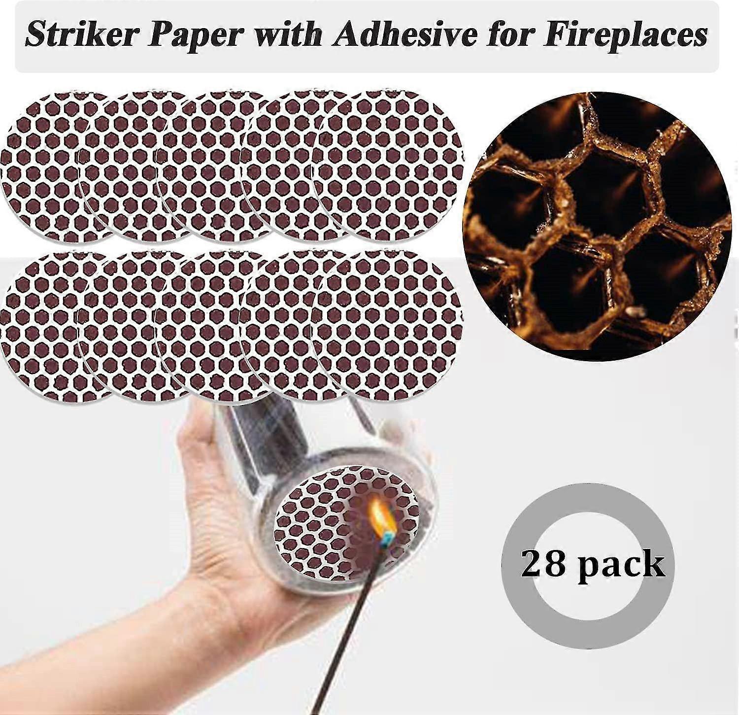 Round Match Phosphor Paper Self-adhesive Fire Paper Can Stick 28 Pieces ...