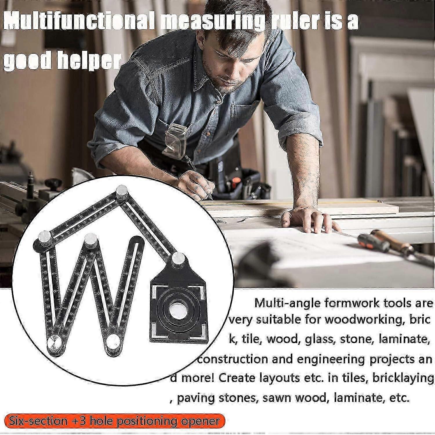 Multi Angle Tool,Multi Angle Measuring Ruler,6-Sided Angle Measurement ...