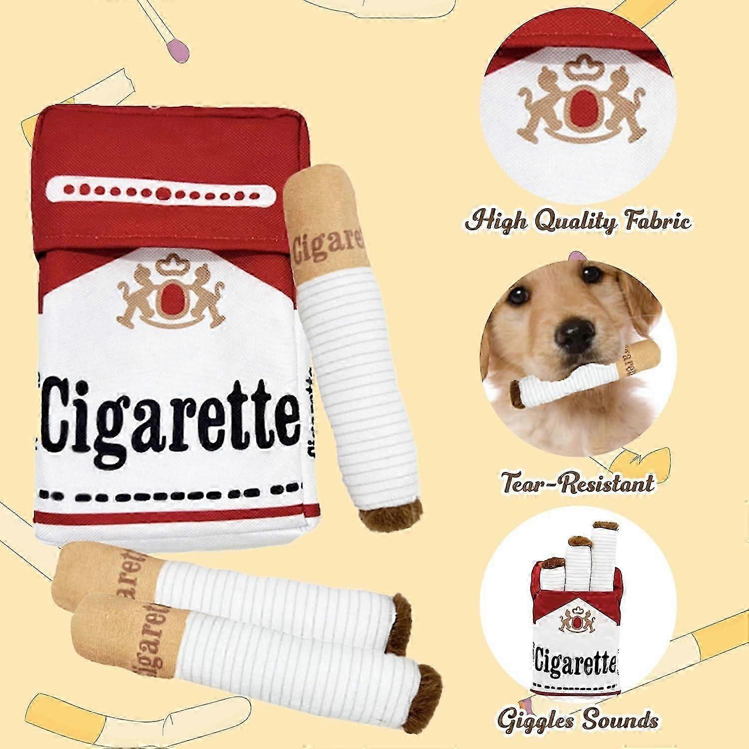 Interactive Giggles Dog Toys Cigarettes Dog Toys Squeaky Cigar Toy ...