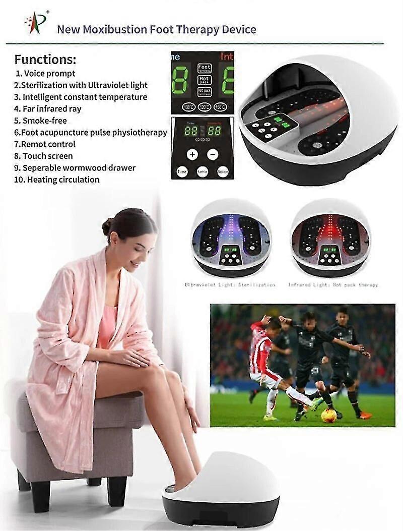 Ems & Tens Foot Massager Electric Stimulator With Heat Pain Relief Foot ...